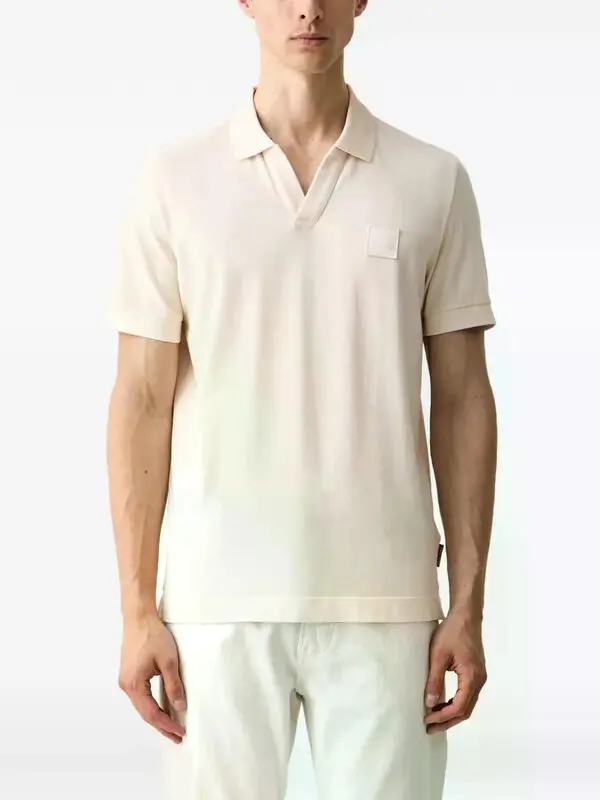 JOOP! Logo-patch V-neck Shirt - Neutrals