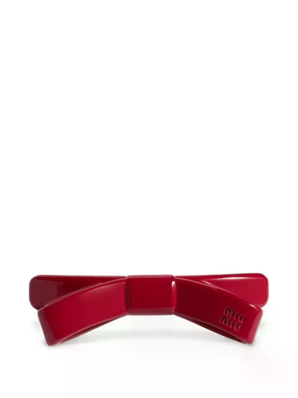 Miu Miu Bow-shaped Hair Clip - Red