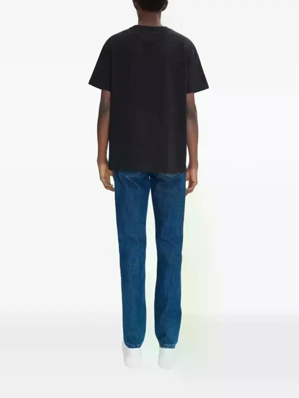 A.p.c. Rue Madame Embroidered T-shirt - Black