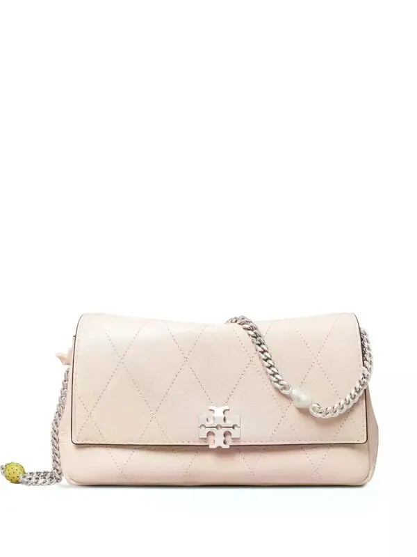 Tory Burch Charlie Quilted Chain Crossbody Bag - Neutrals