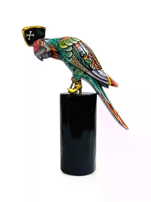 TOMS DRAG Captain Jack S. Parrot Figurine - Green