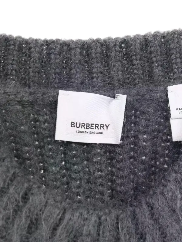 Burberry 2010s Striped Intarsia Knit Sweater