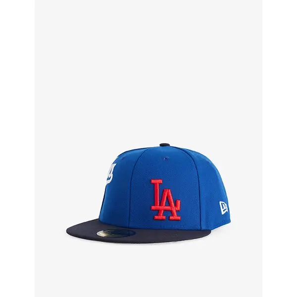 New Era 59fifty La Dodgers Mlb Multi-logo Woven Baseball Cap - Blue