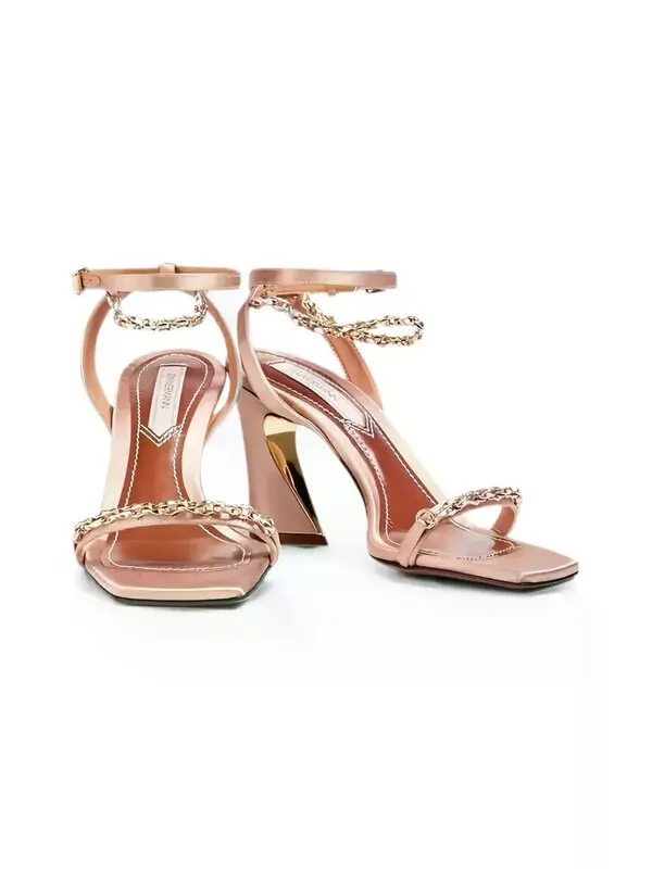 Zimmermann Chain-trimmed Satin Sandals