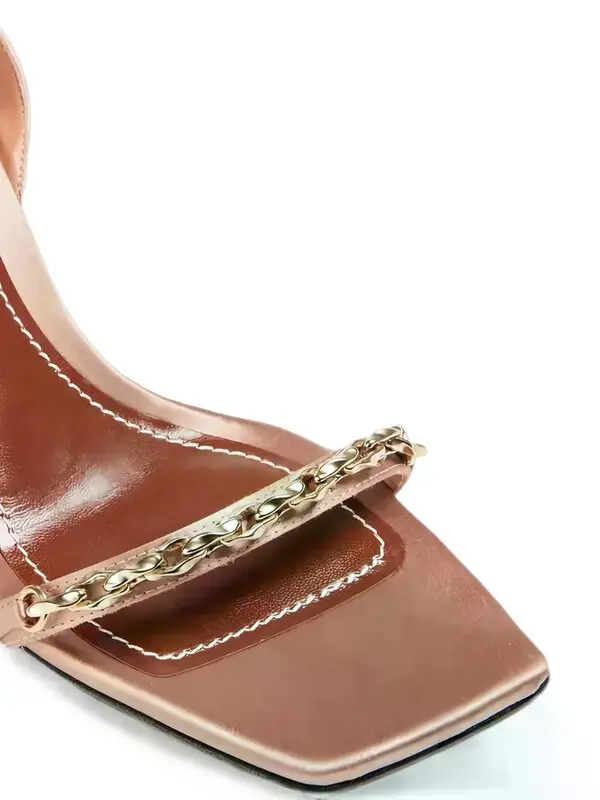 Zimmermann Chain-trimmed Satin Sandals