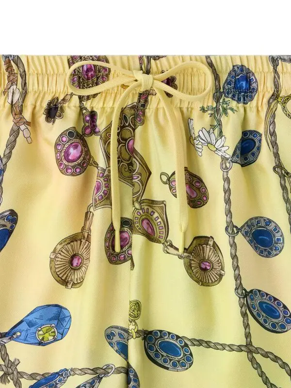 Versace Printed Silk Twill Shorts