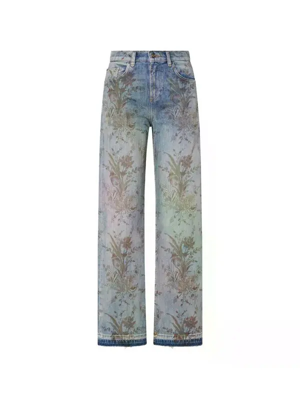 Liu Jo High-waisted Jeans With Print - Blue