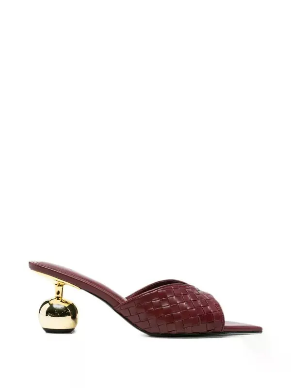 Jw Pei Ellie Braided Sphere-heel Sandals - Red