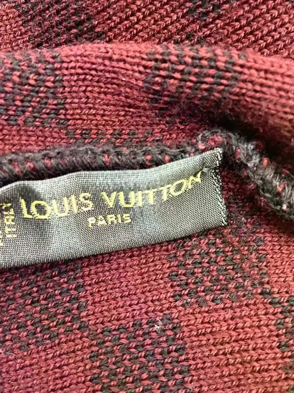 LOUIS VUITTON Damier Logo-patch Beanie Hat