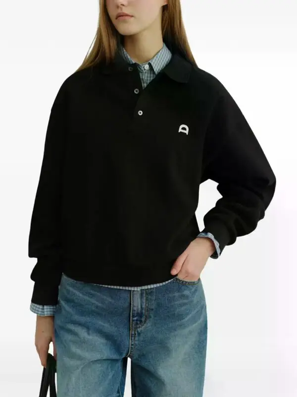 DUNST Leather Logo-patch Polo Shirt