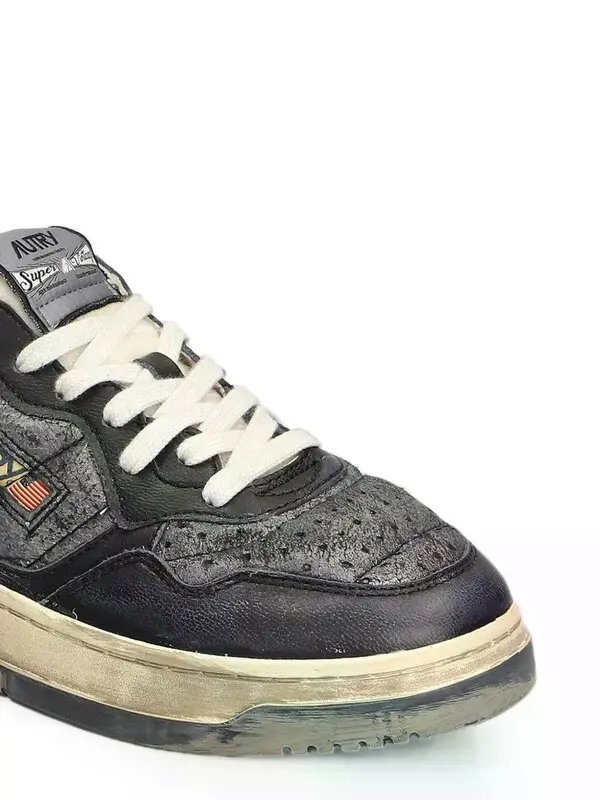 AUTRY Sup Vint Distressed-effect Panelled Sneakers
