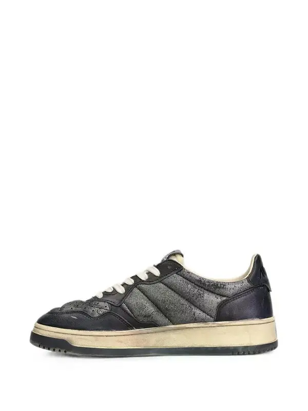 AUTRY Sup Vint Distressed-effect Panelled Sneakers
