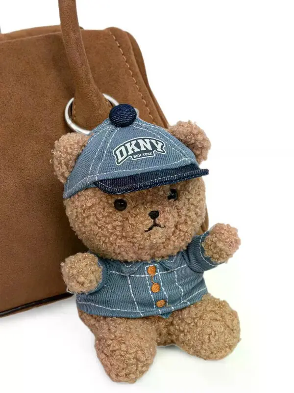 Dkny Logo-plaque Teddy-bear-charm Tote Bag