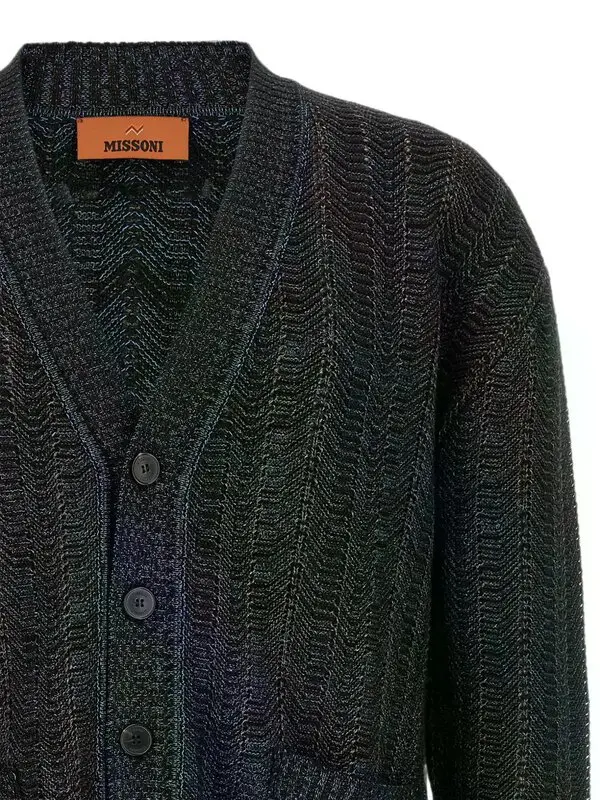 Missoni Zigzag-knit V-neck Cardigan