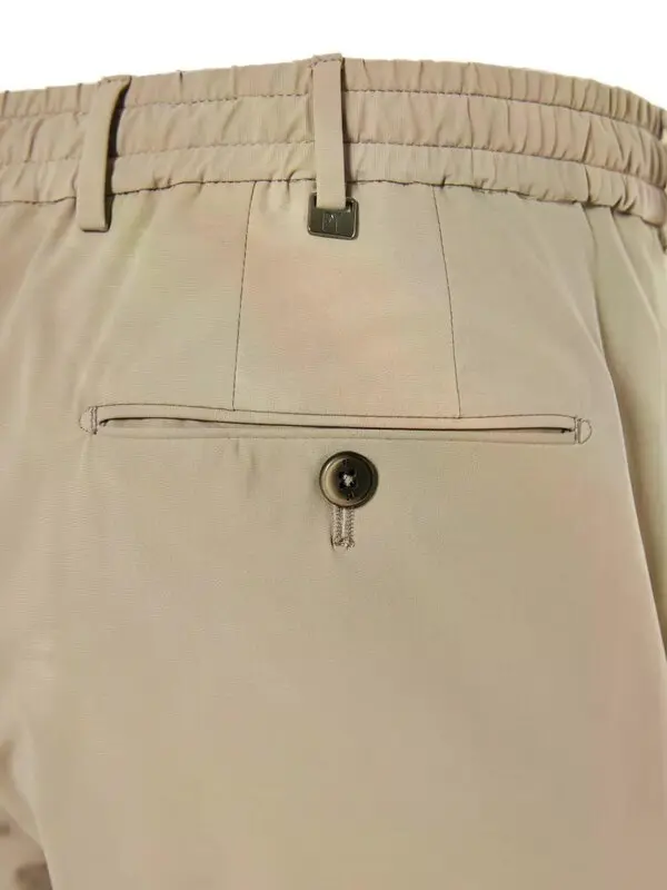 PT TORINO Elasticated-waistband Button-fastening Trousers