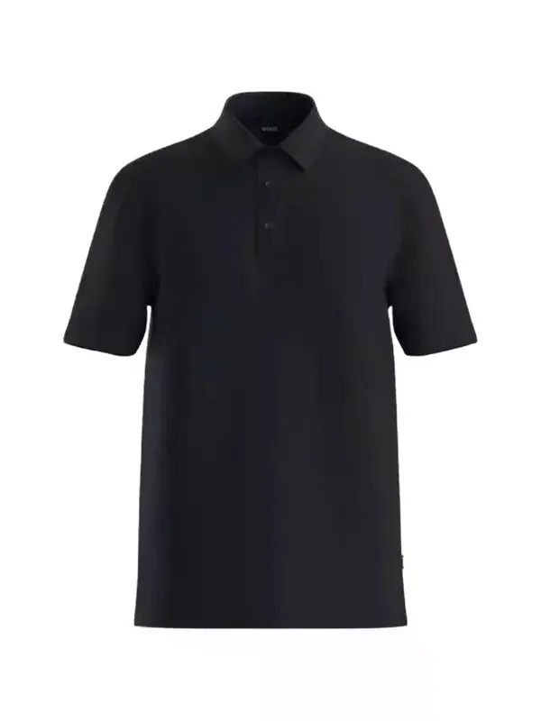 BOSS Piqué-texture Polo Shirt - Blue