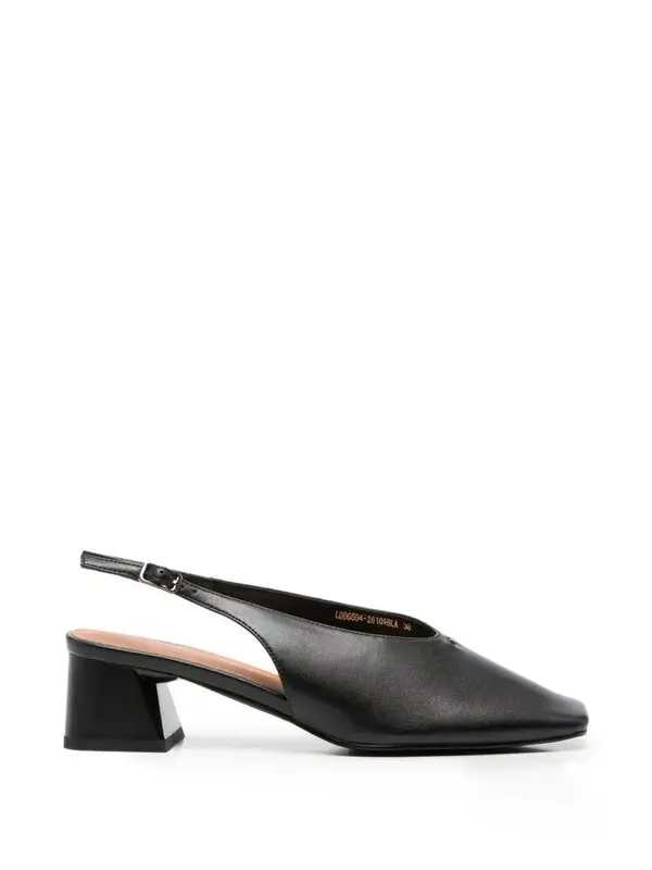 LINDA BAUMANN Square-toe Slingback Pumps