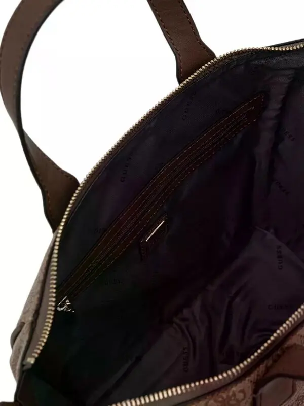 Guess Monogram Tote Bag With Logo Plaque