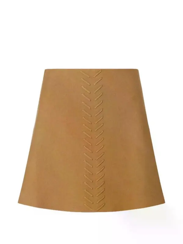 Liu Jo Knit Mini Skirt With Braided Detail - Neutrals