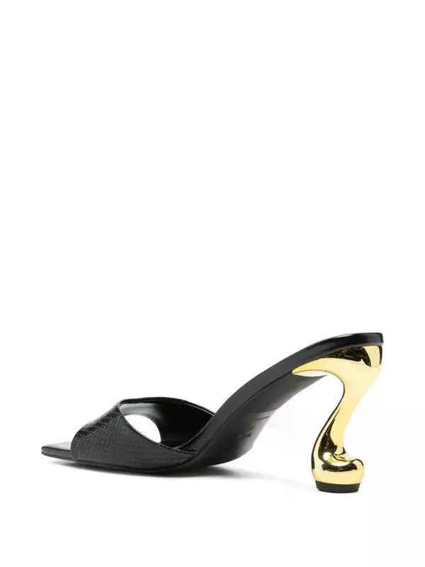 Jw Pei Hannah Snakeskin-effect Square Toe Sandals