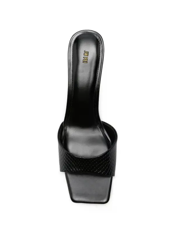 Jw Pei Hannah Snakeskin-effect Square Toe Sandals