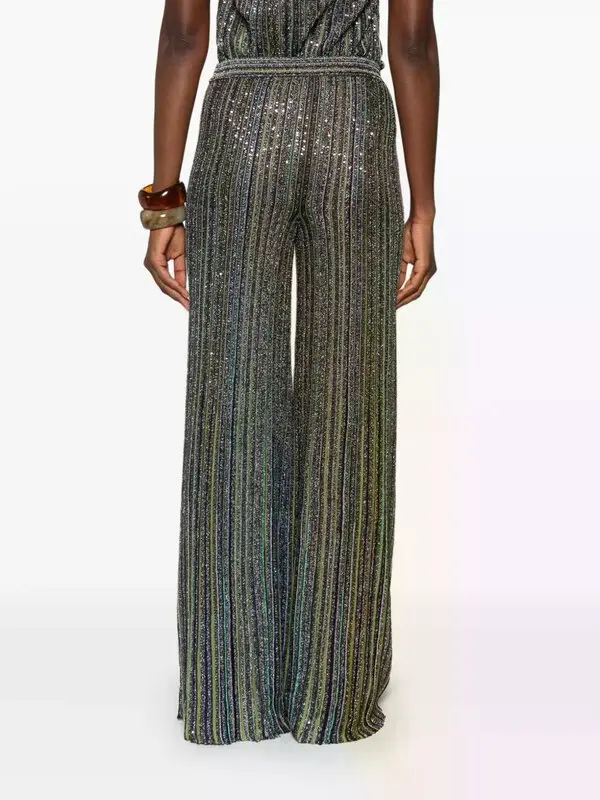 Missoni Sequin-embellished Striped Palazzo Pants - Blue