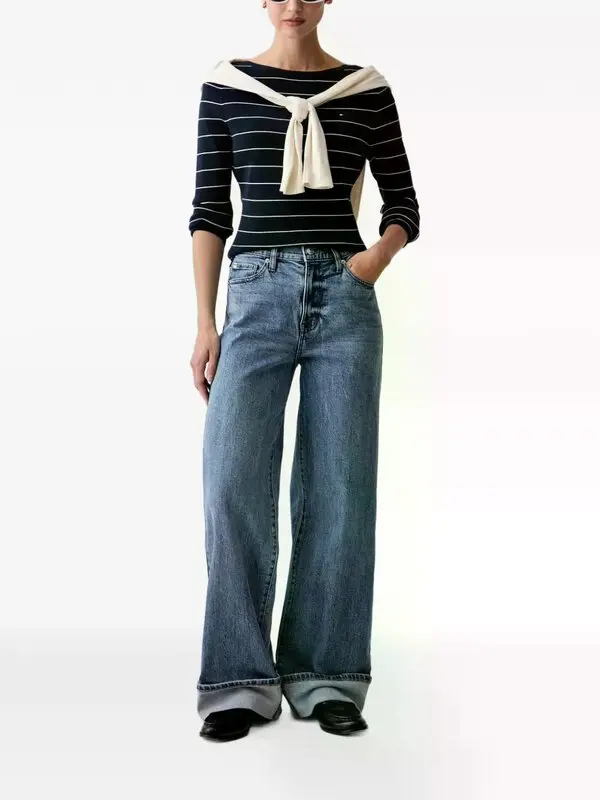 Dkny Faded Wide-leg Jeans