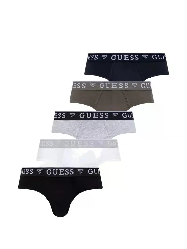 Guess Logo-waistband Briefs - Multicolour