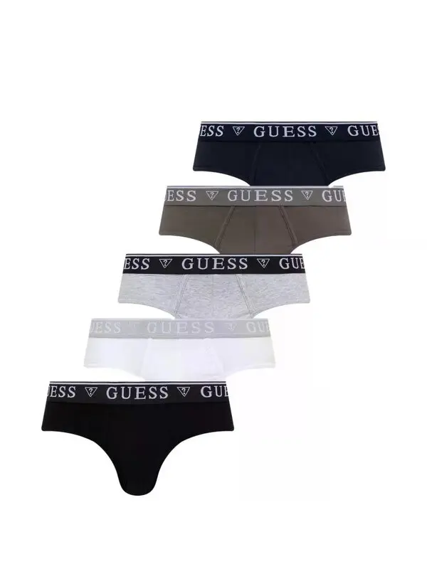Guess Logo-waistband Briefs - Multicolour