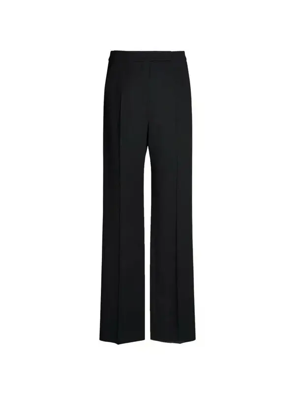 Max Mara Pressed-crease Wide-leg Trousers - Black