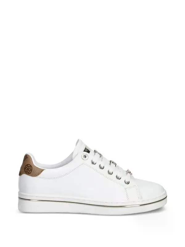 Guess Logo-plaque Lace-up Sneakers - White