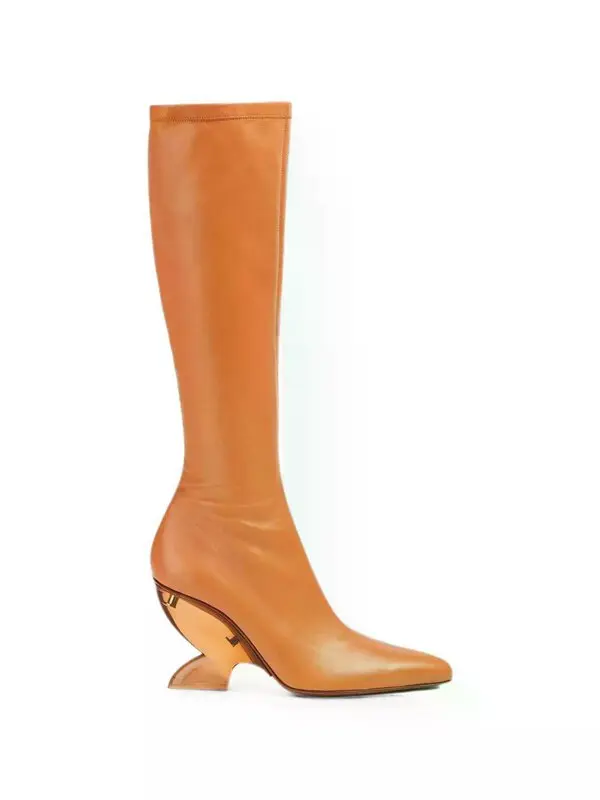 Zimmermann Sculptural-heel Knee-high Boots - Brown