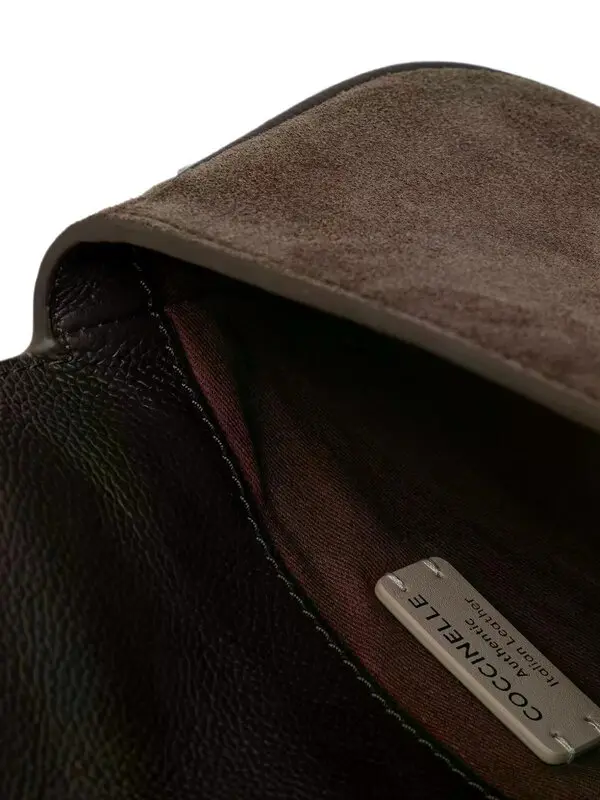 COCCINELLE Suede-panelled Leather Shoulder Bag