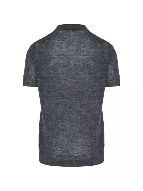 BARBA NAPOLI Short-sleeve Knit Polo Shirt