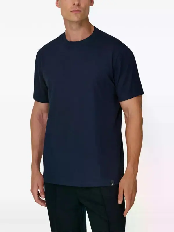 Boggi Milano T-shirt In Stretch Supima Cotton Jersey - Blue