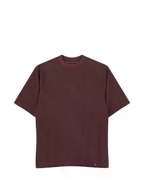 Boggi Milano T-shirt In Piqué Cotton-blend Mélange B-tech - Red