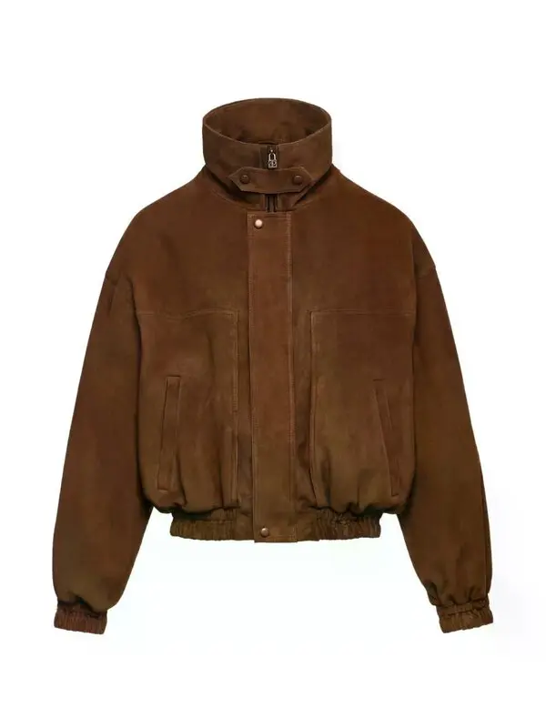 Magda Butrym Elasticated-trim Suede Jackets - Brown