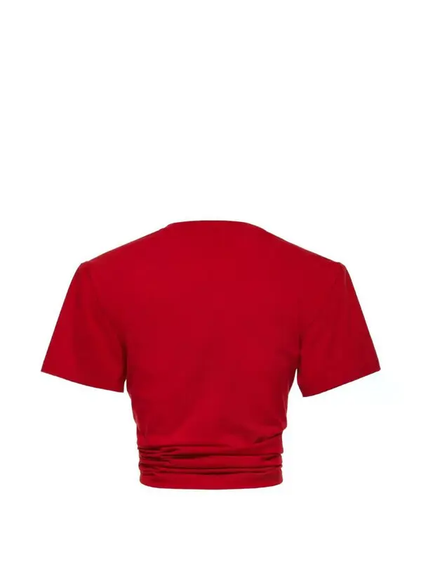Magda Butrym Knotted Cropped T-shirt