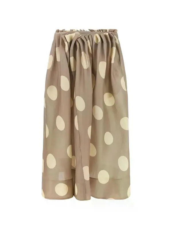 Khaite Riley Polka-dot Silk Maxi Skirt - Brown