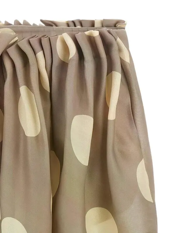 Khaite Riley Polka-dot Silk Maxi Skirt - Brown