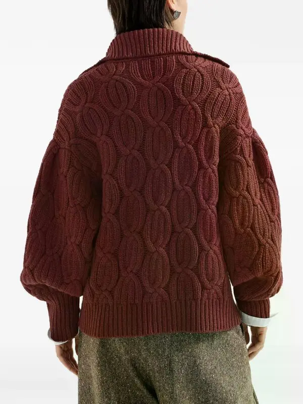 Brunello Cucinelli Cashmere Feather-yarn Heritage Cable Cardigan