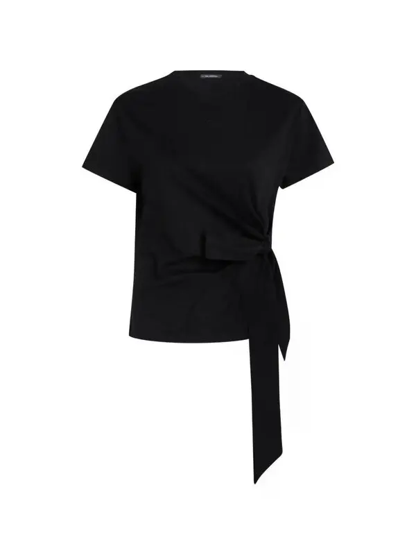 Karl Lagerfeld Knot-detail T-shirt - Black