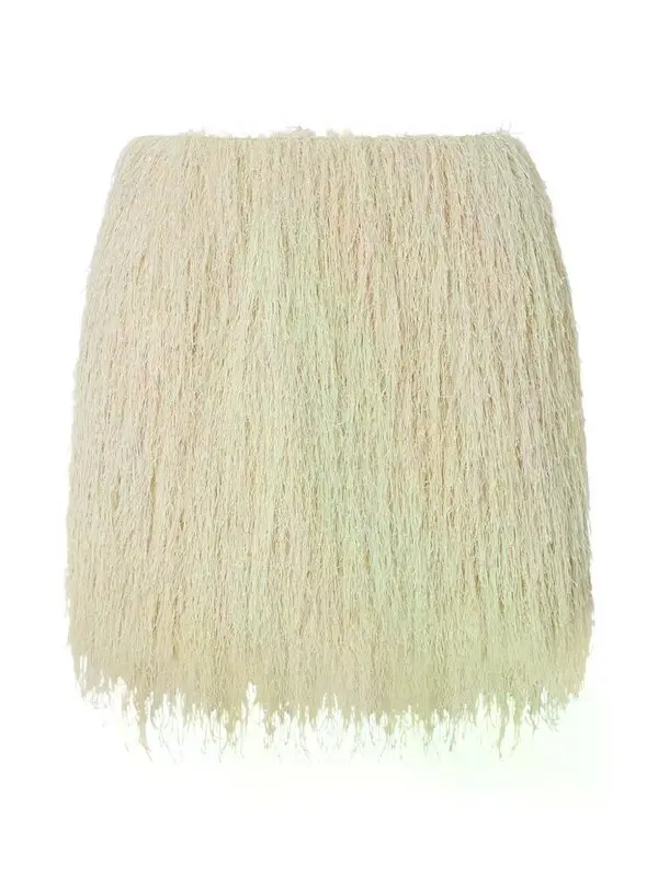 Liu Jo Fringe Mini Skirt - Neutrals