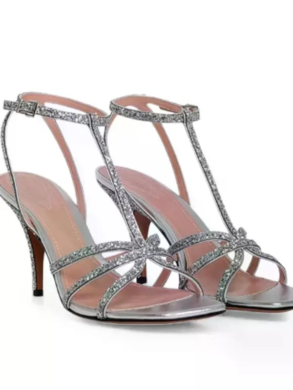 Zimmermann Glitter-detail Leather Sandals