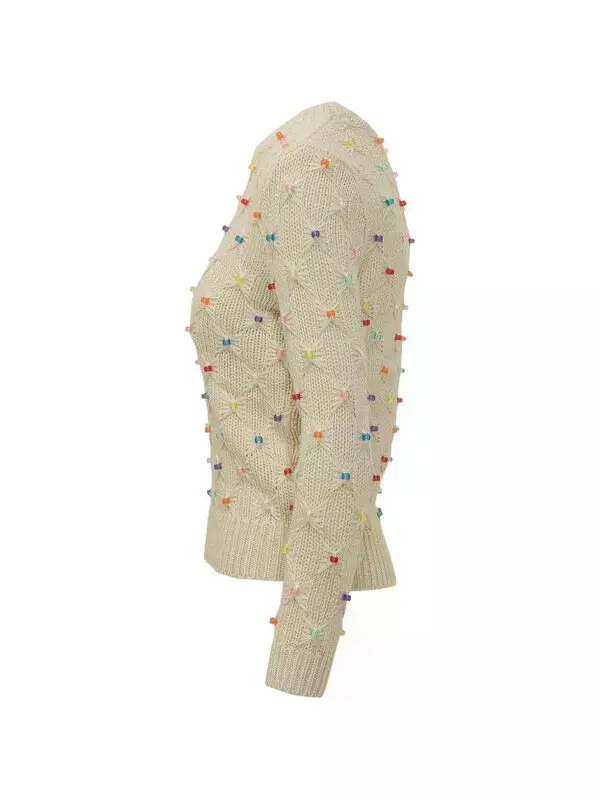 MARANT ETOILE Priyanka Bead-embellished Open-knit Sweater