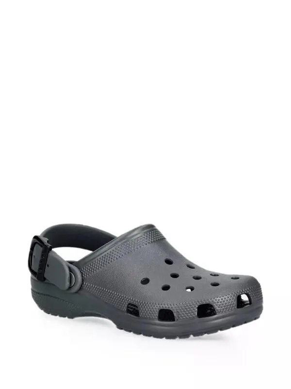 CROCS Perforated Buckle-strap Mules