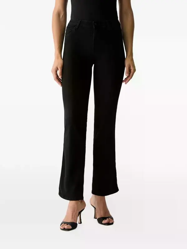 Guess Logo-patch Flared Jeans - Black