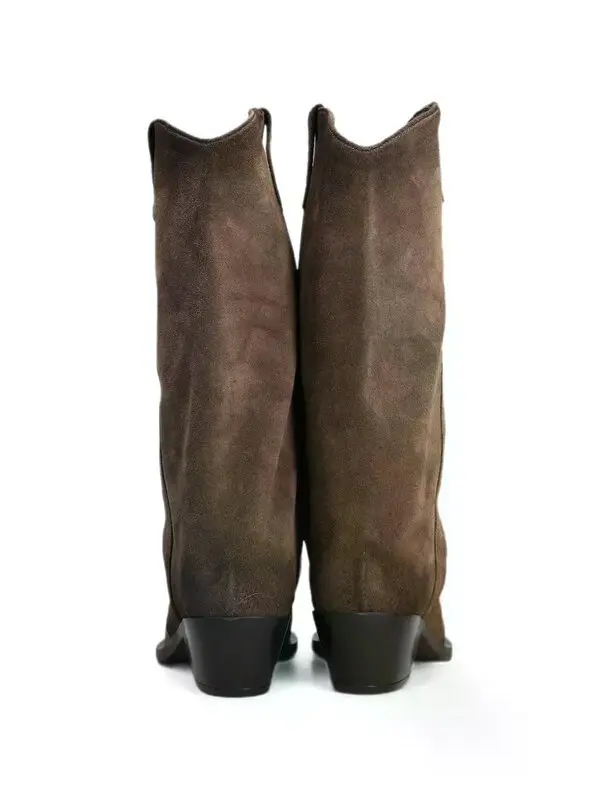 METISSE Distressed-effect Western Boots