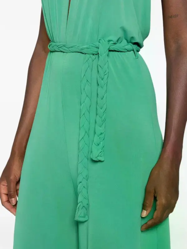 KAOS Halterneck Braided-belt Jumpsuit