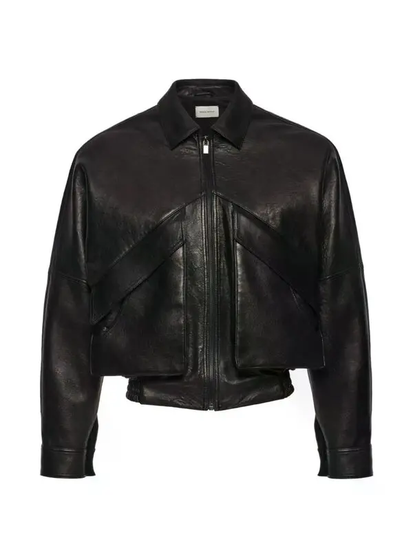 Magda Butrym Zip-up Leather Jacket - Black